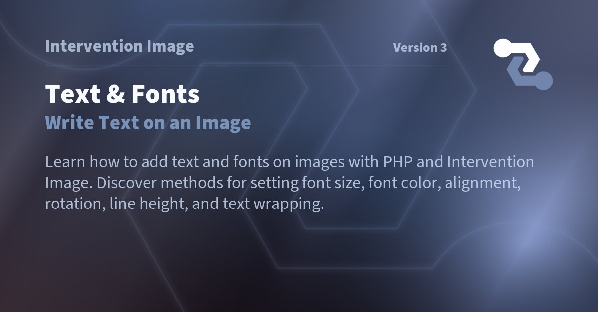 Text & Fonts | Intervention Image v3 | intervention.io